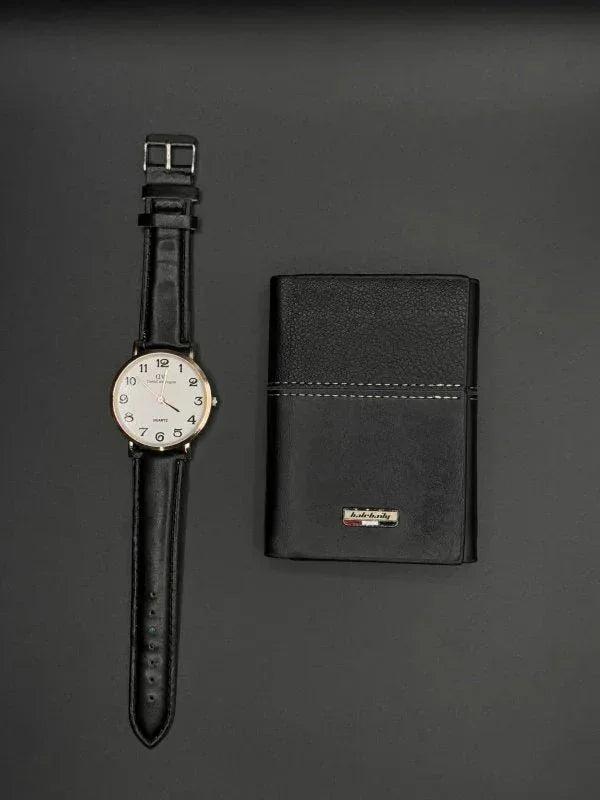 Black Wallet & Watch Set For Men – Shop Era